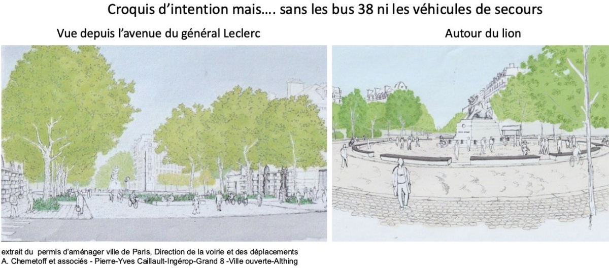 Réaménagement place Denfert-Rochereau : un projet d’apaisement ...